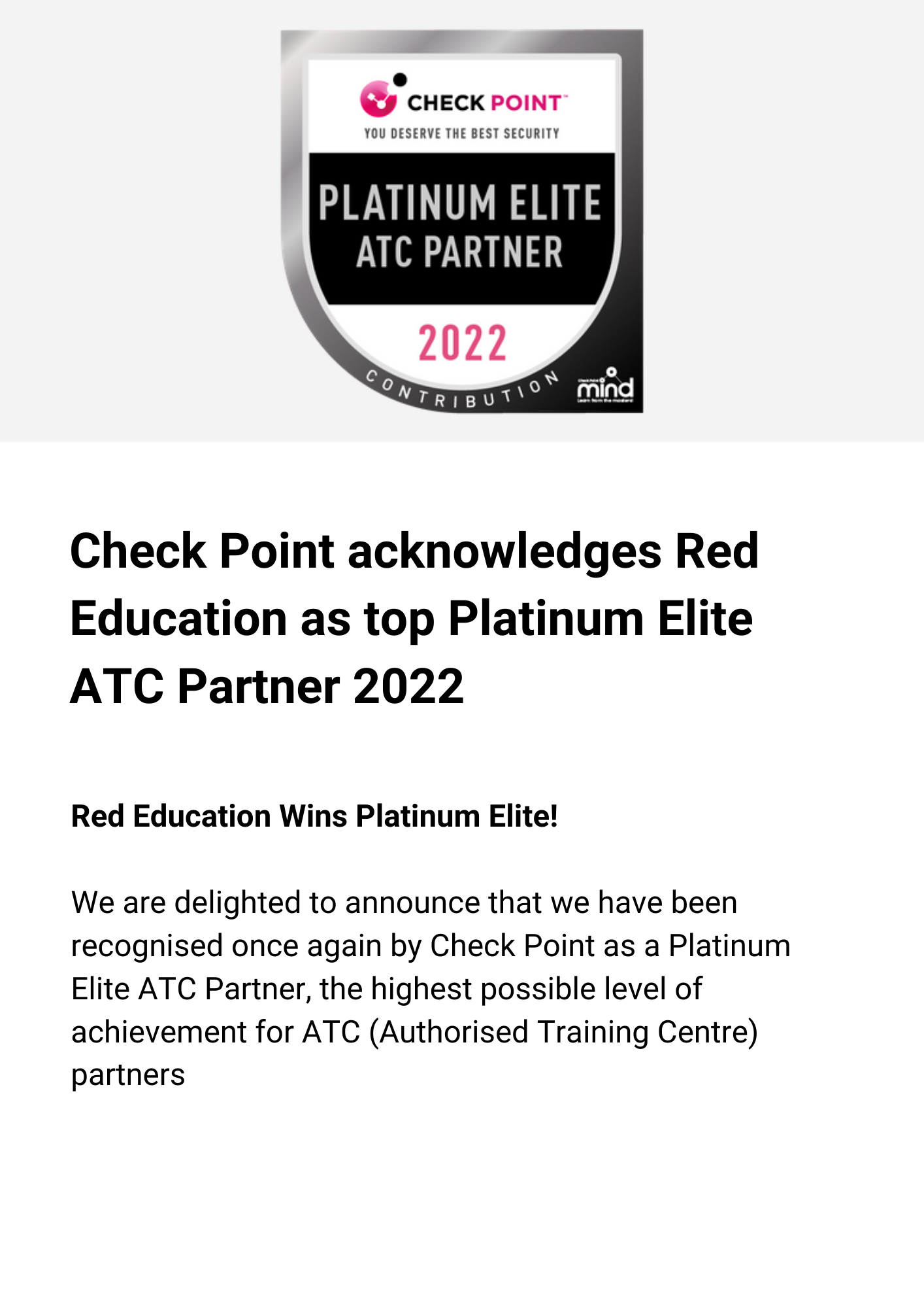 Awards and Recognition - Red Education