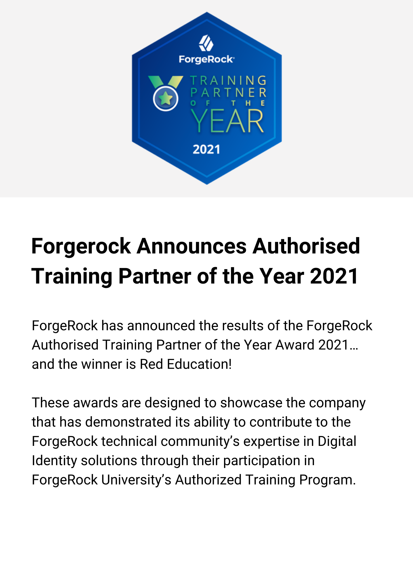 Awards and Recognition - Red Education